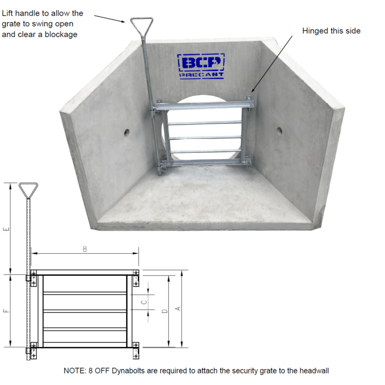 Headwall Security Grates - Civilmart